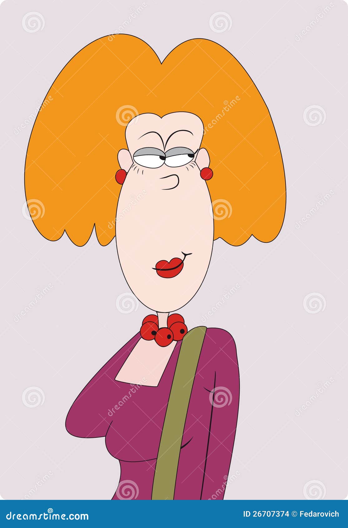 Lady with a piercing gaze stock vector. Illustration of glance - 26707374