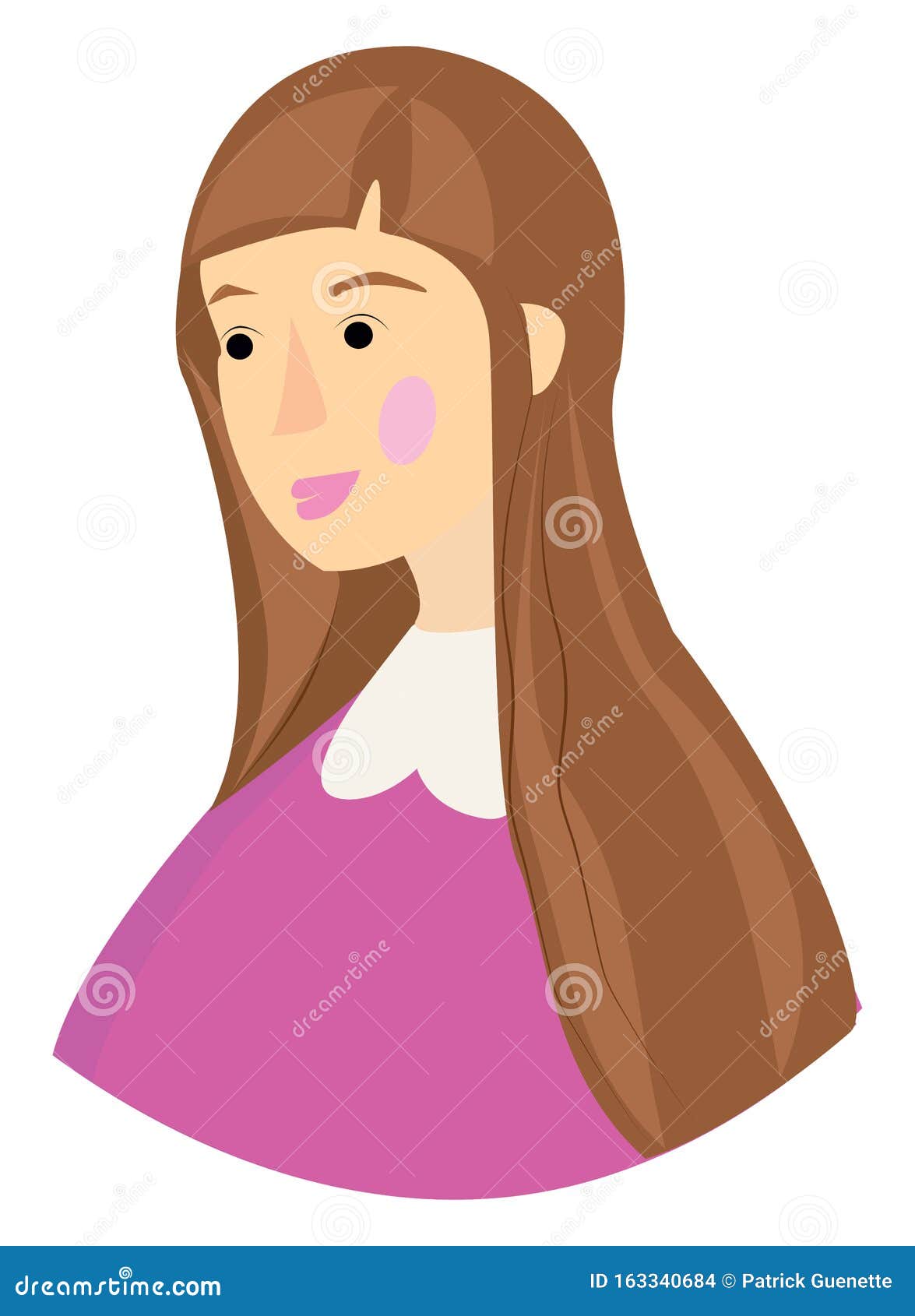 Lady in Pink, Illustration, Vector Stock Illustration - Illustration of ...