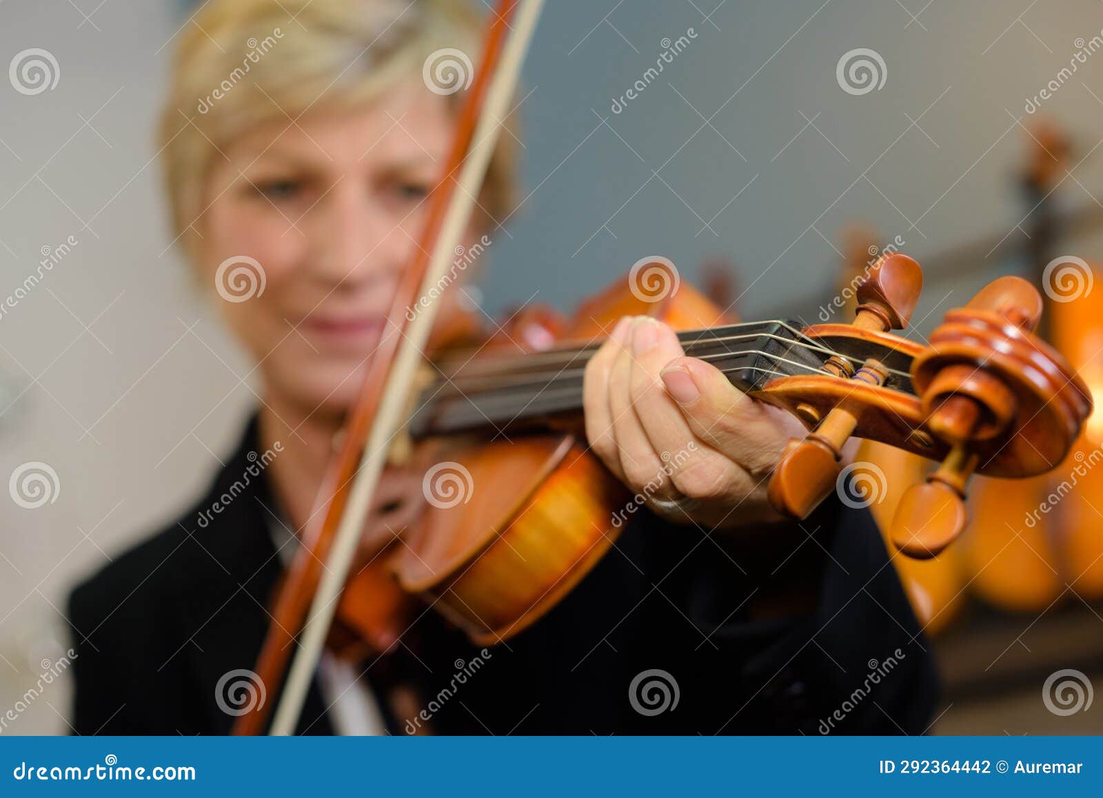 Lady Playing Stringed Instrument Stock Photo - Image of violinist ...