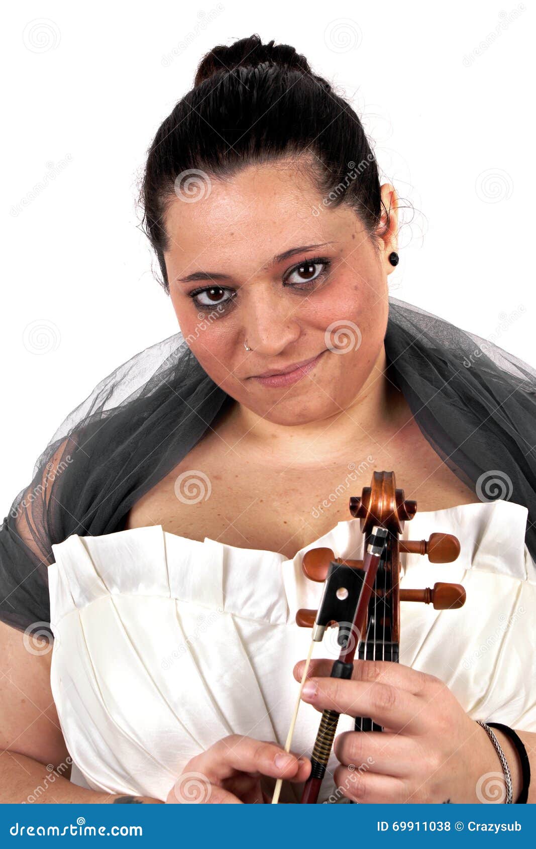Lady playing violin stock photo. Image of violinist, portrait - 69911038
