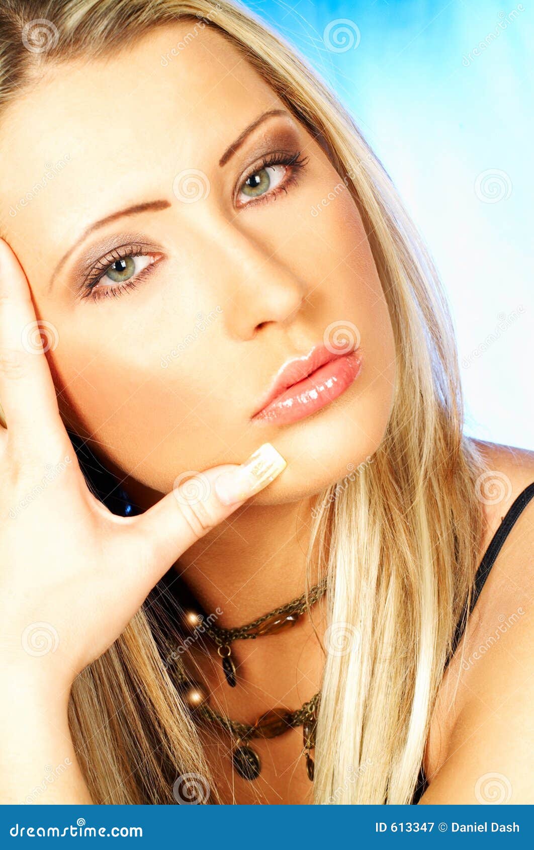 Lady Portrait stock image. Image of happy, hairstyle, glowing - 613347