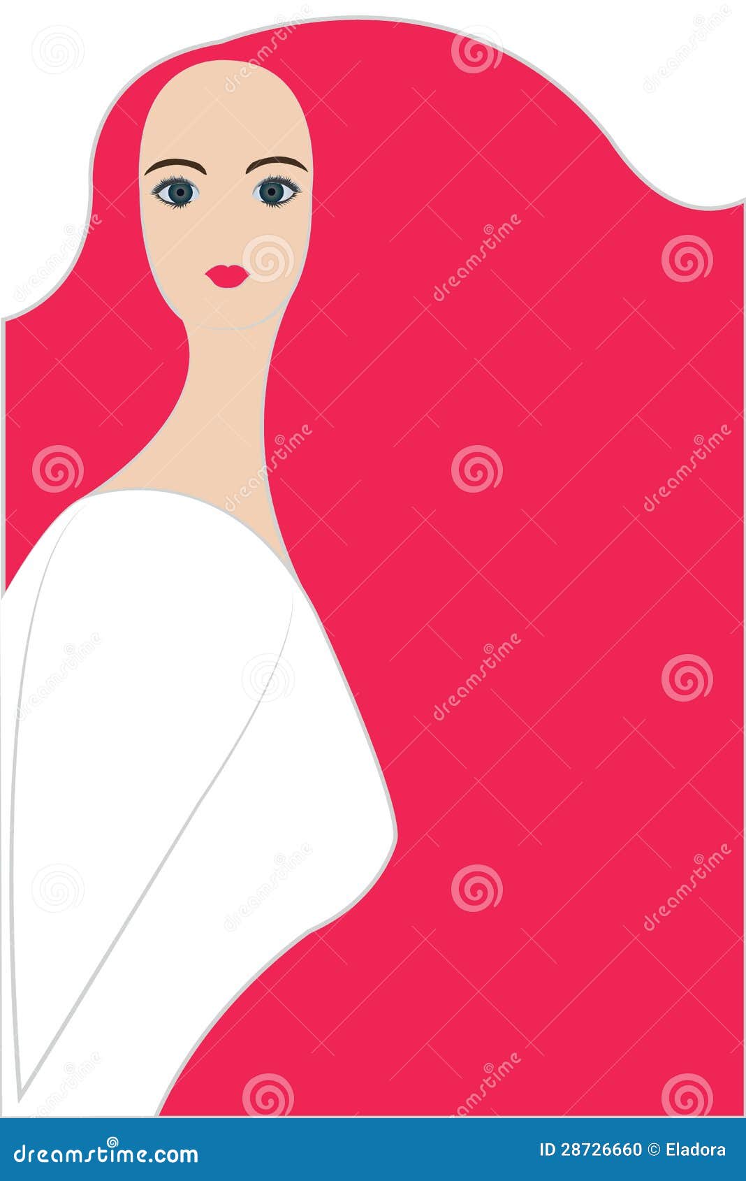 Lady portrait, vector stock vector. Illustration of face - 28726660