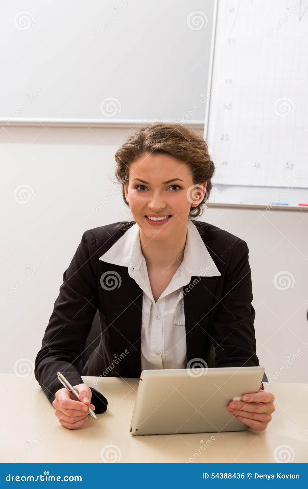 Lady at the presentation. stock photo. Image of model - 54388436