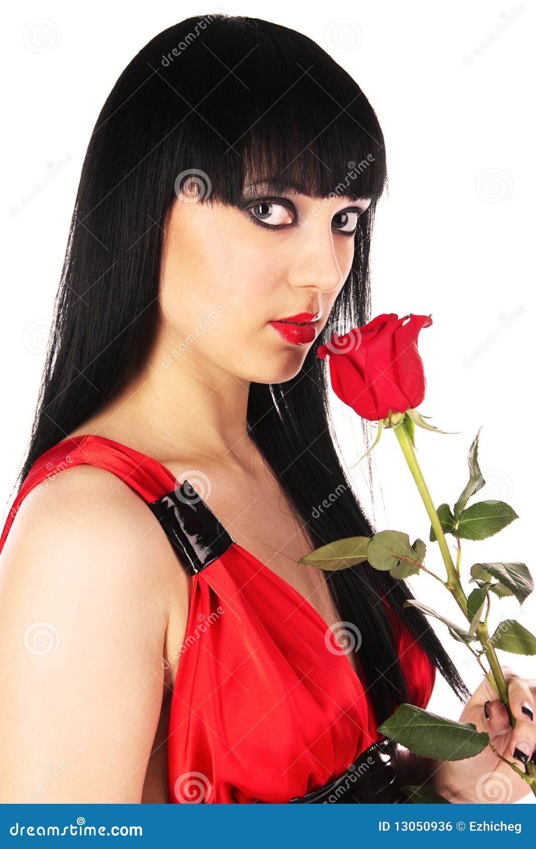 Lady in red stock photo. Image of color, style, glamor - 13050936