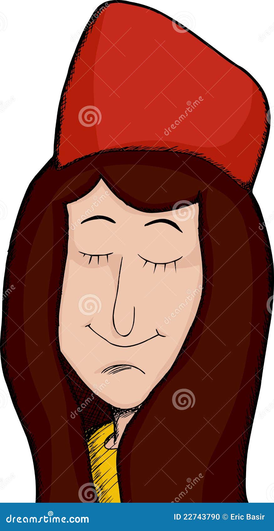 Lady in Red Hat stock vector. Illustration of woman, eyelashes - 22743790
