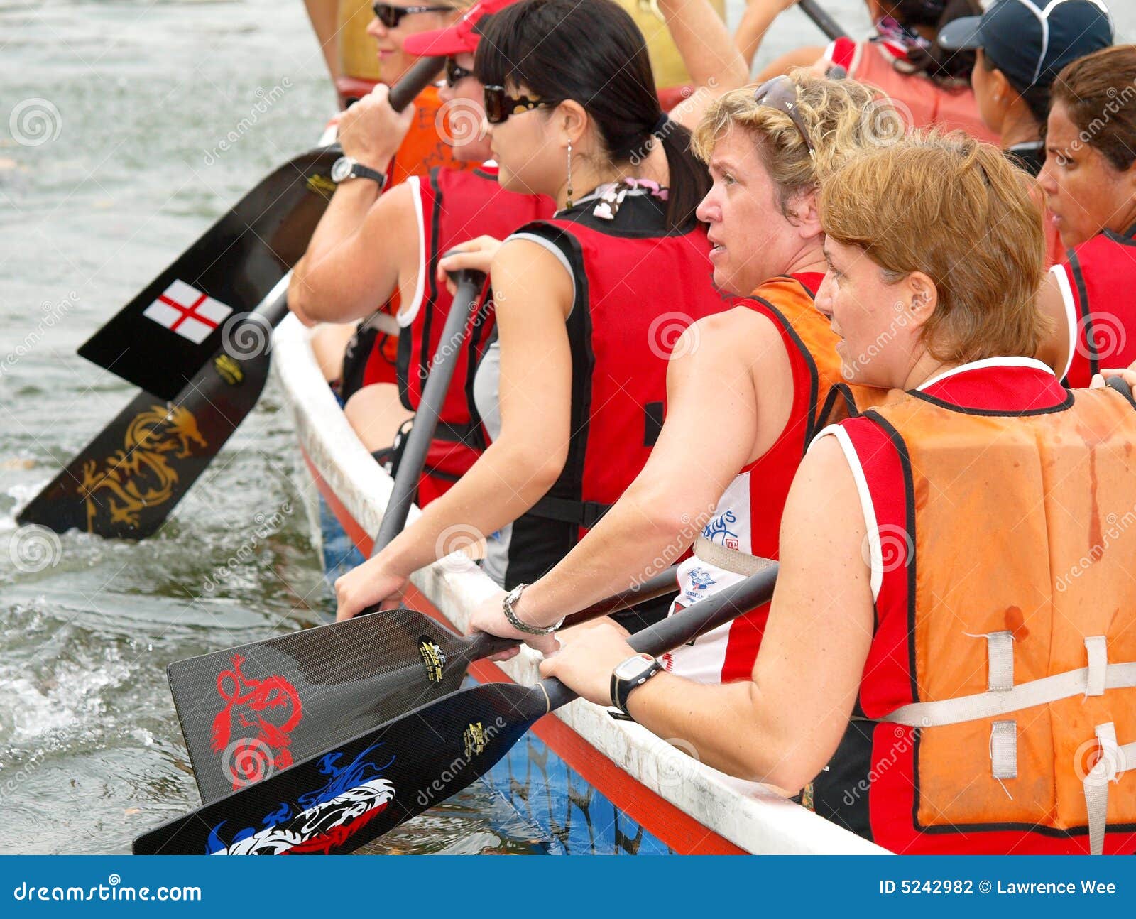 Lady Rowers editorial photography. Image of female, boats - 5242982
