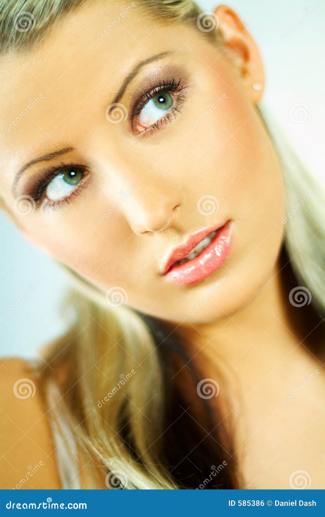Lady s Portrait stock photo. Image of glow, eyes, blue - 585386