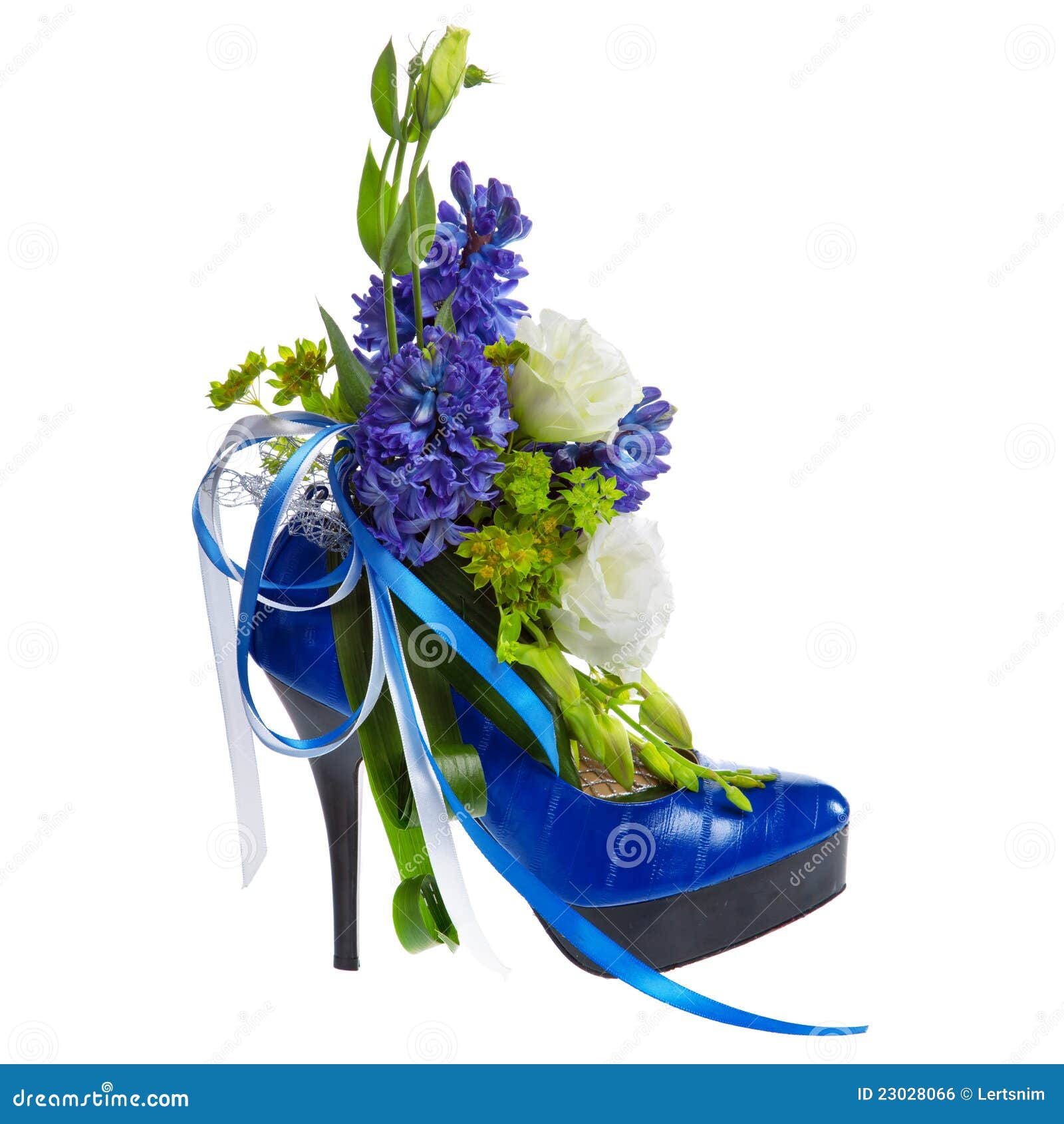 Lady S Shoe Decorated with Flowers Stock Photo - Image of lady, fetish ...