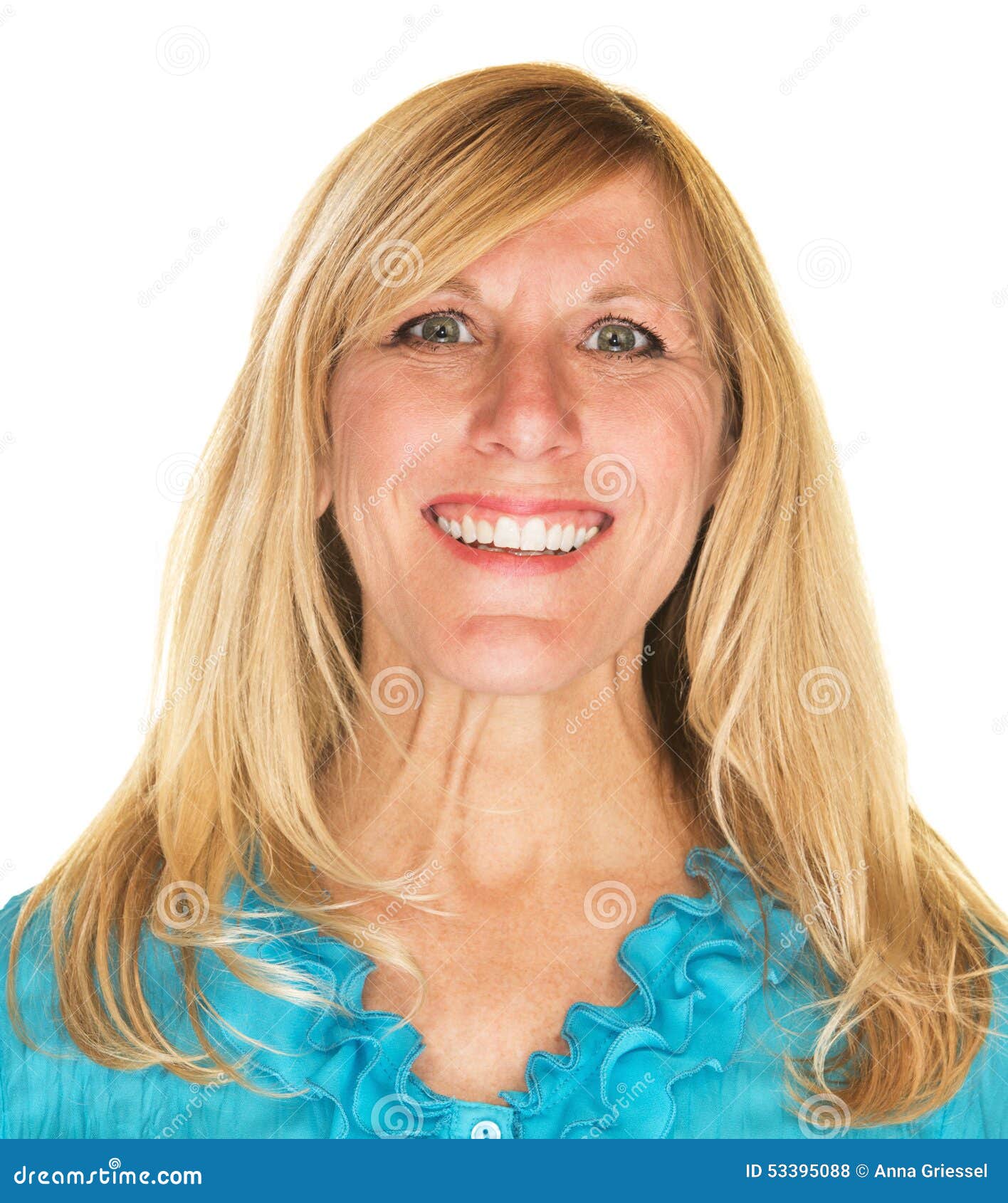 Lady with Satisfied Smile stock photo. Image of european - 53395088