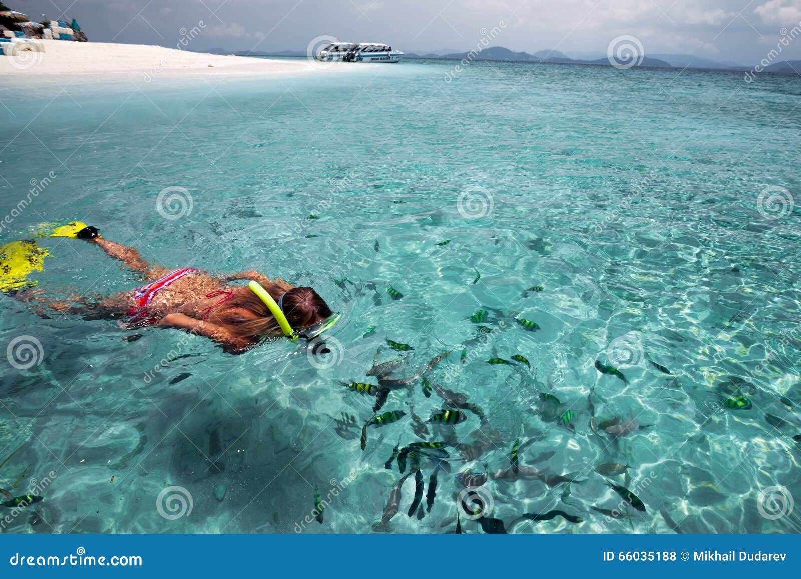 Lady in the sea stock photo. Image of bikini, fresh, turquoise - 66035188