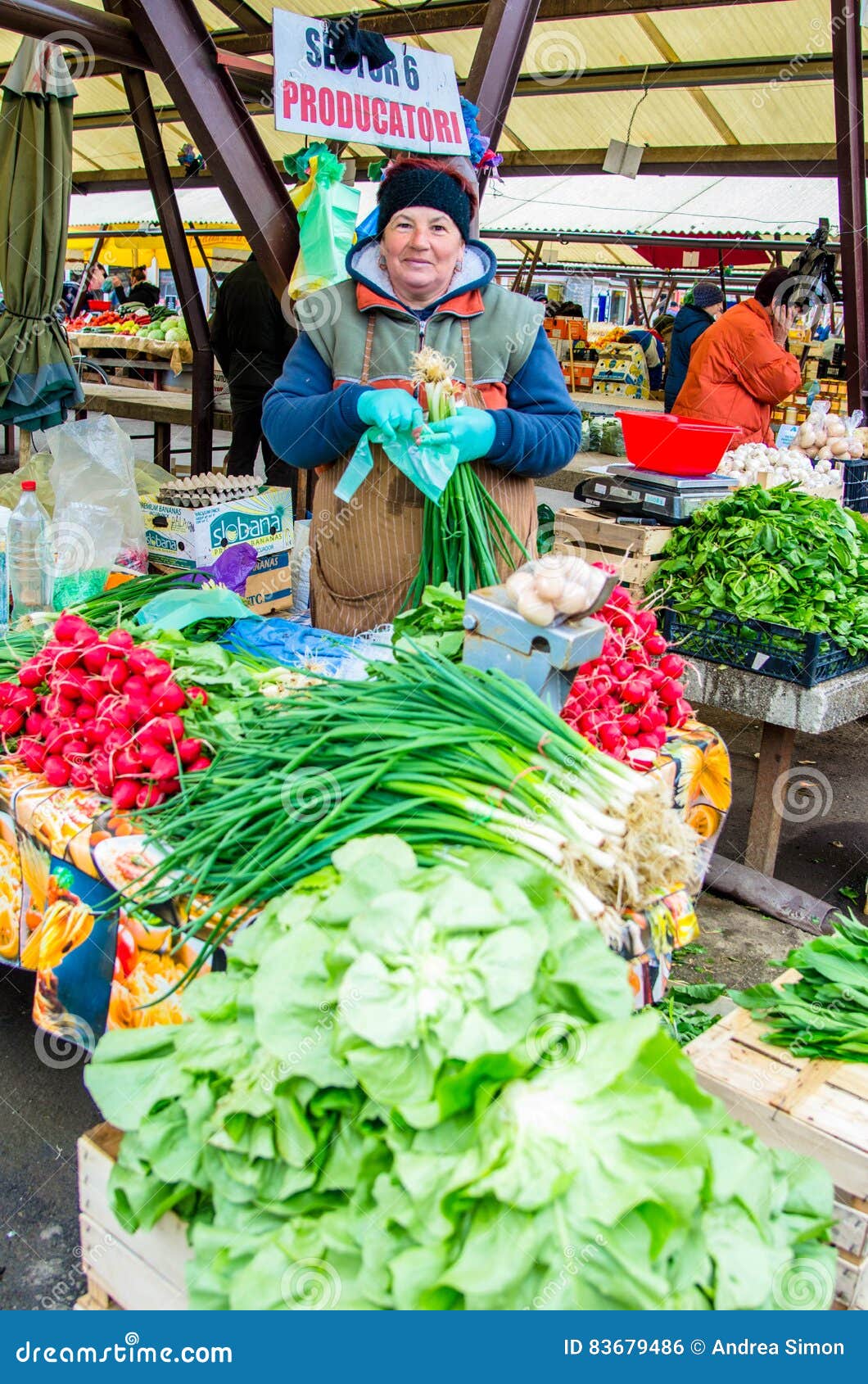 Lady Selling Fresh Vegetables at the Market Editorial Photo - Image of ...