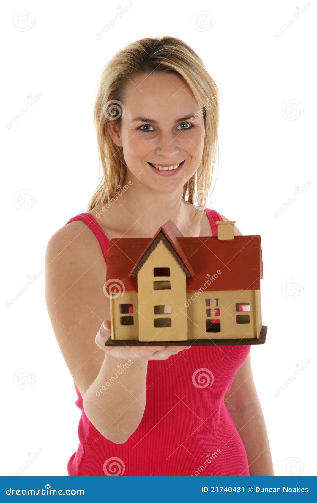 Lady Selling House Concept stock image. Image of happiness - 21740481