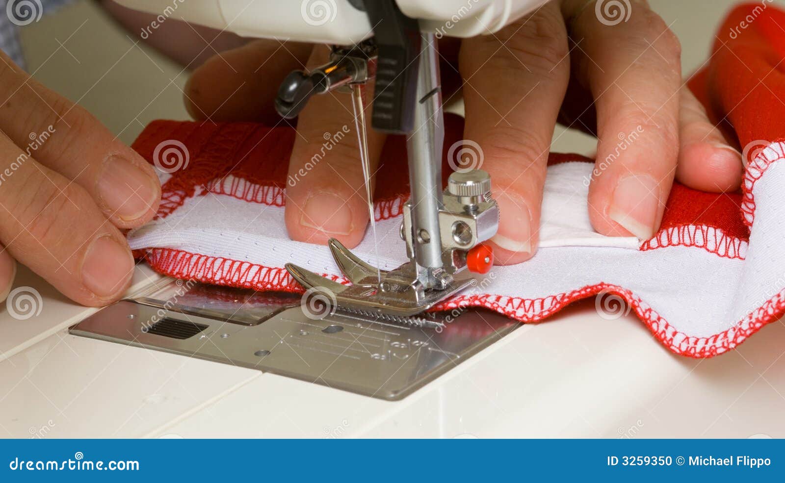 Lady at a Sewing Machine stock photo. Image of hands, sewing - 3259350