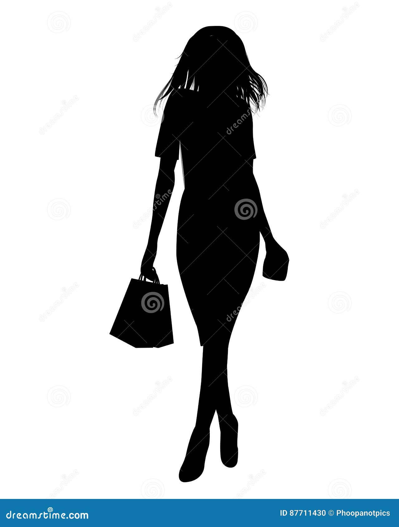 Lady shape stock vector. Illustration of paper, shoulder - 87711430