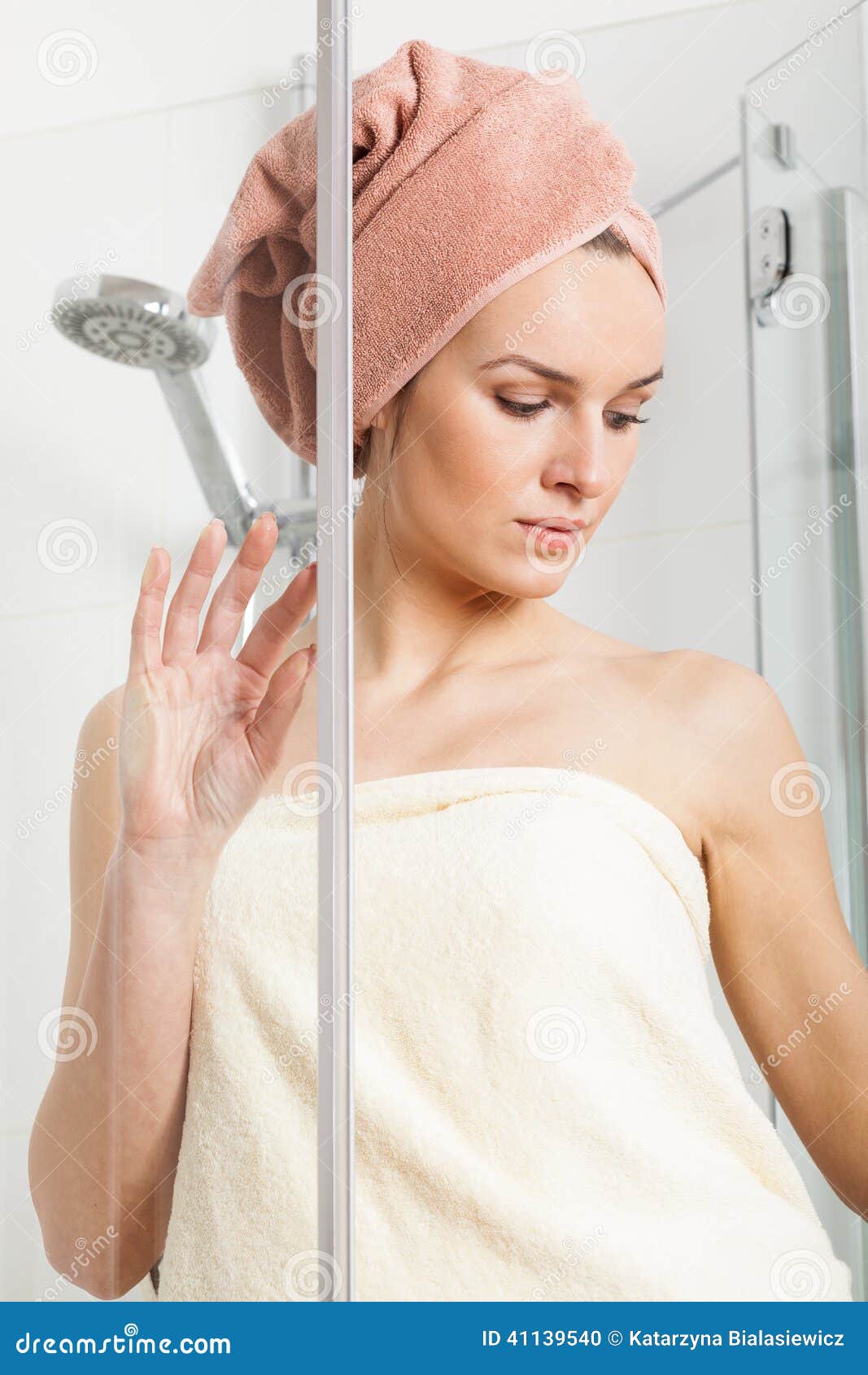 Lady after shower stock photo. Image of pretty, lifestyle - 41139540