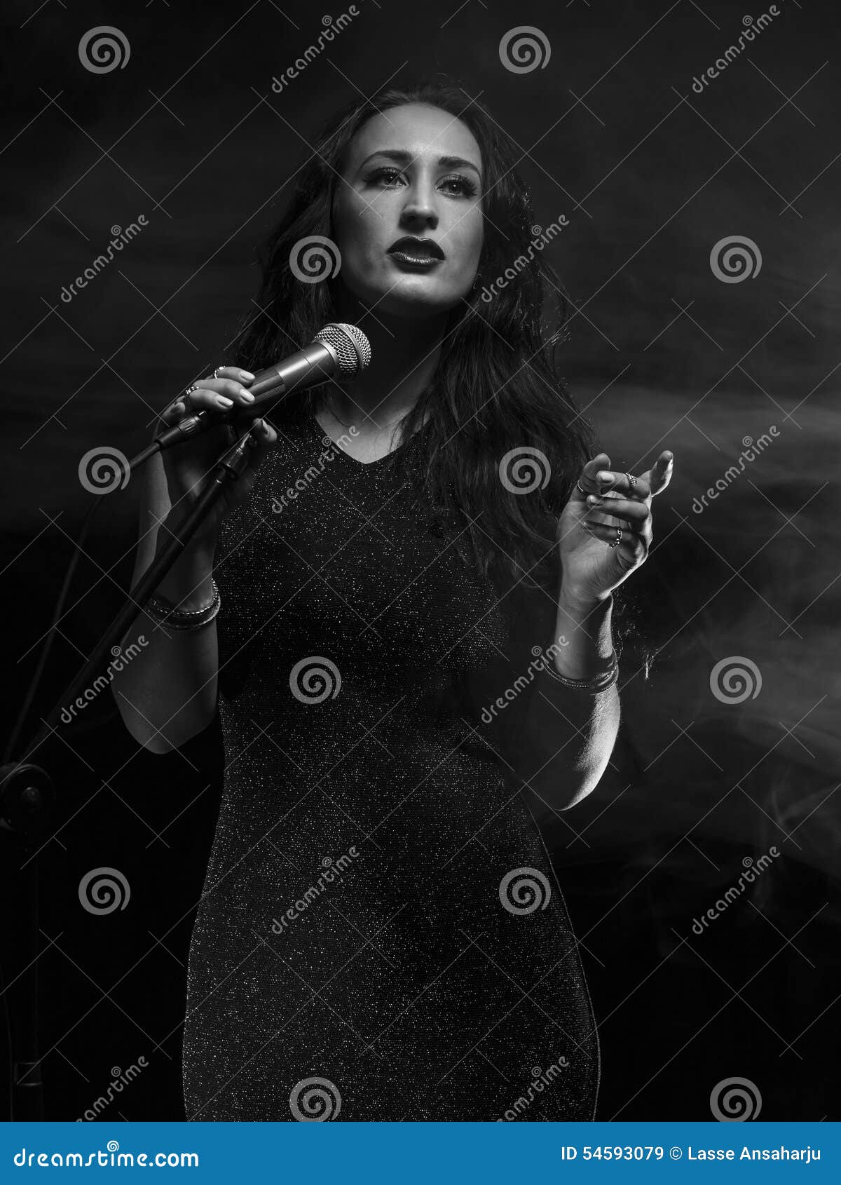 Lady Singer stock image. Image of country, pretty, singer - 54593079