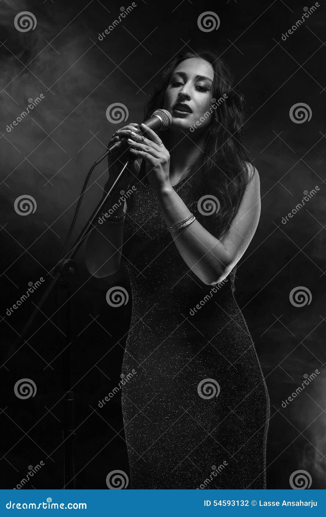 Lady Singer stock photo. Image of singer, singing, standing - 54593132