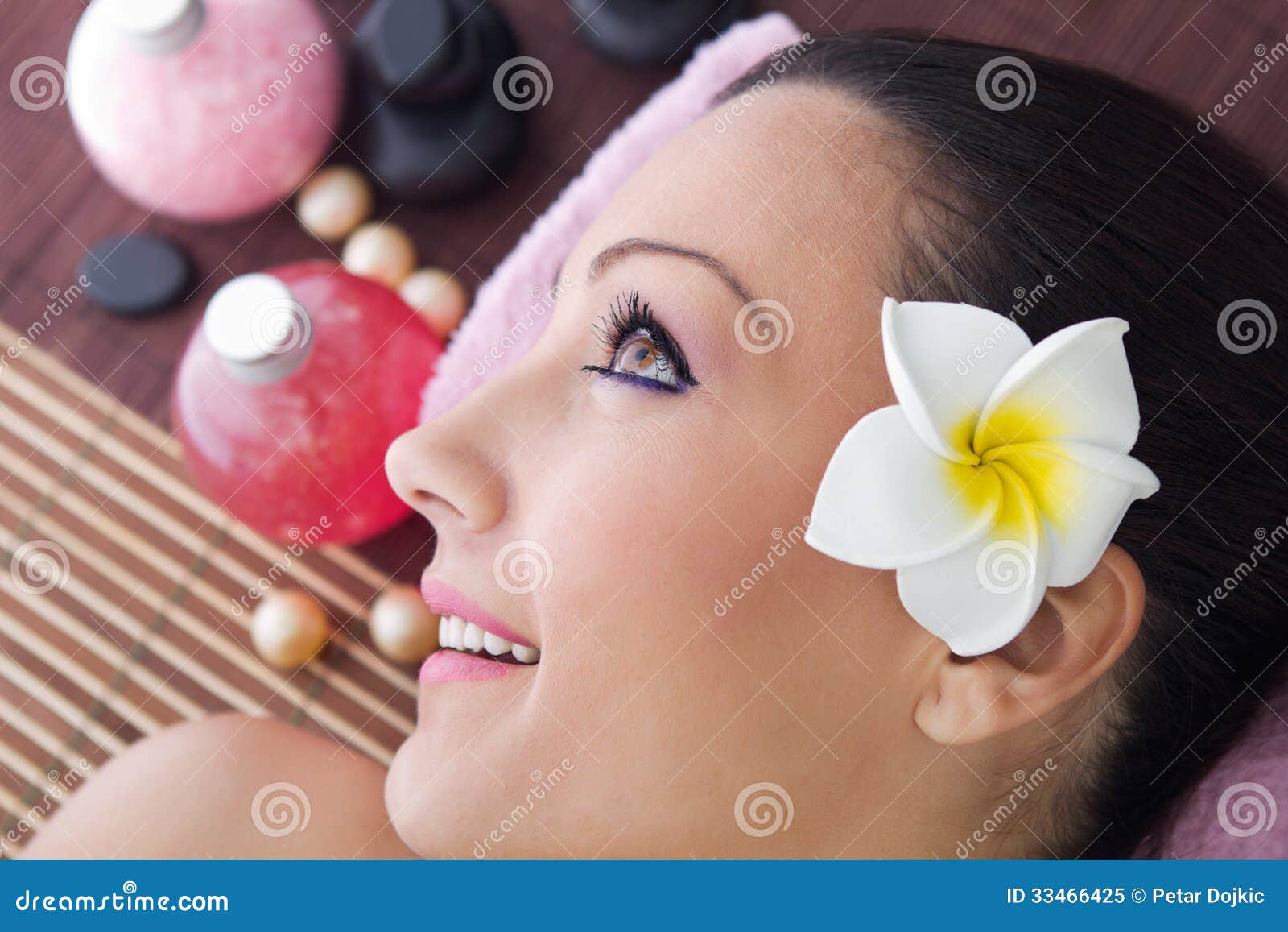 Lady in spa salon stock image. Image of harmony, beautiful - 33466425