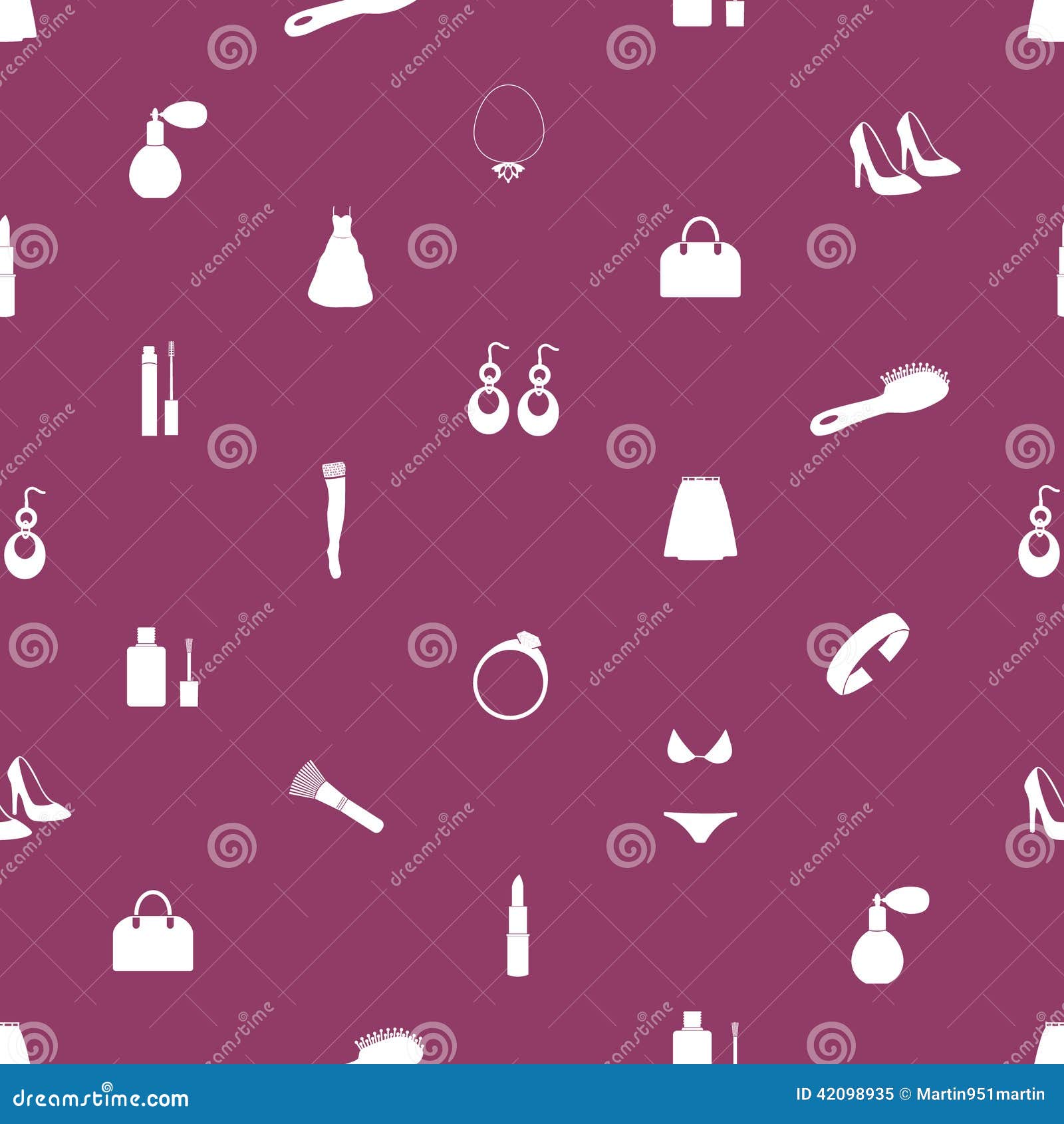 Lady Stuff Needs Icons Pattern Eps10 Stock Vector - Illustration of ...