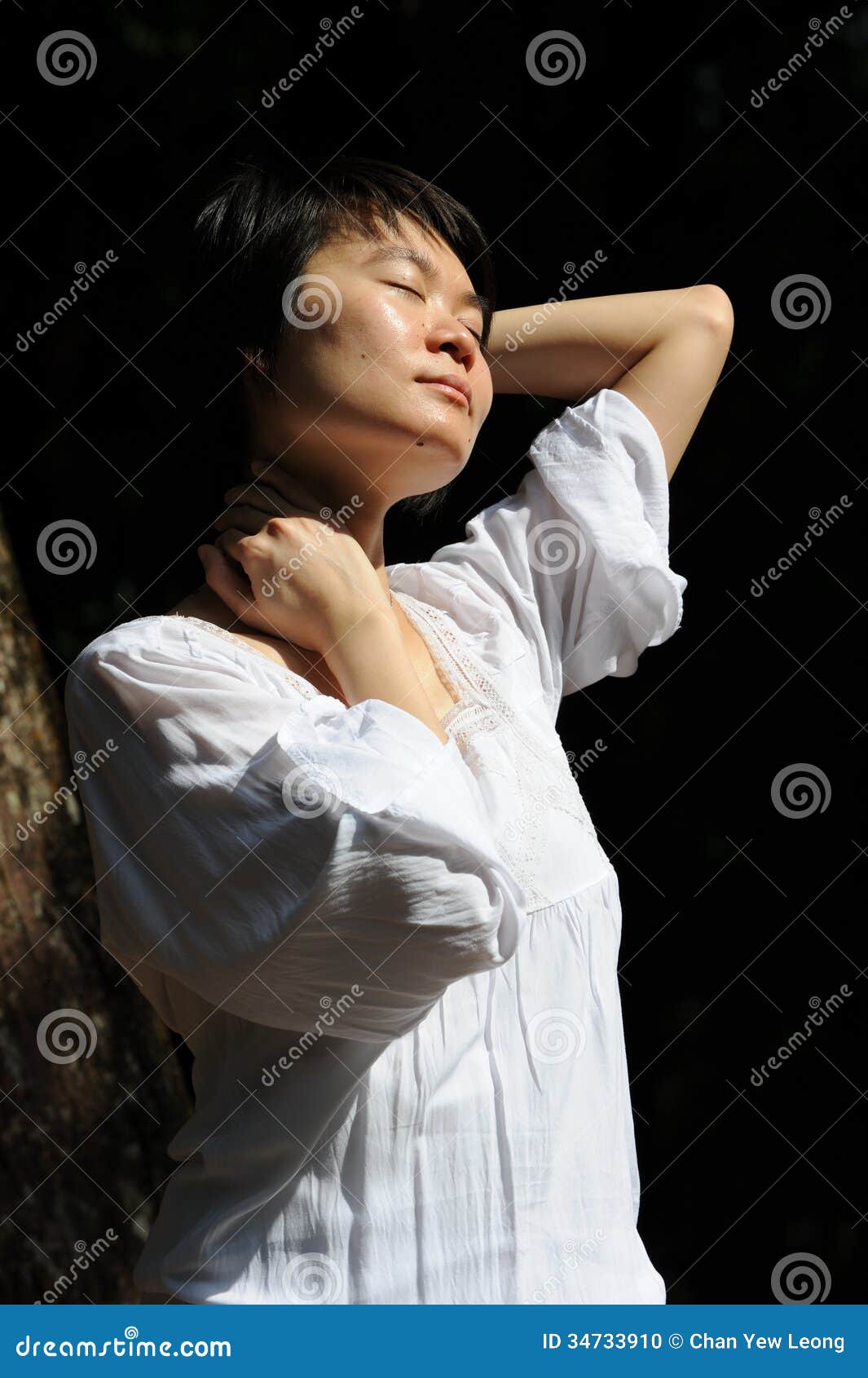 Lady in the Sun Light stock photo. Image of sunlight - 34733910