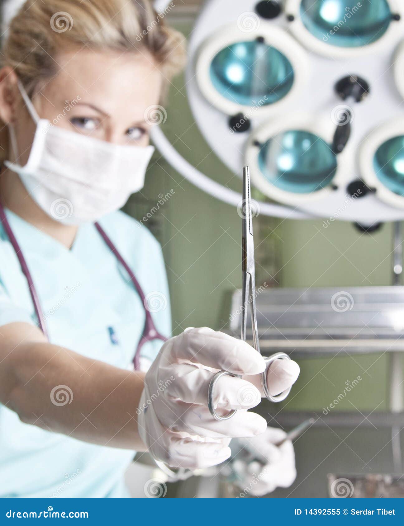 Lady Surgeon with scissor stock image. Image of light - 14392555