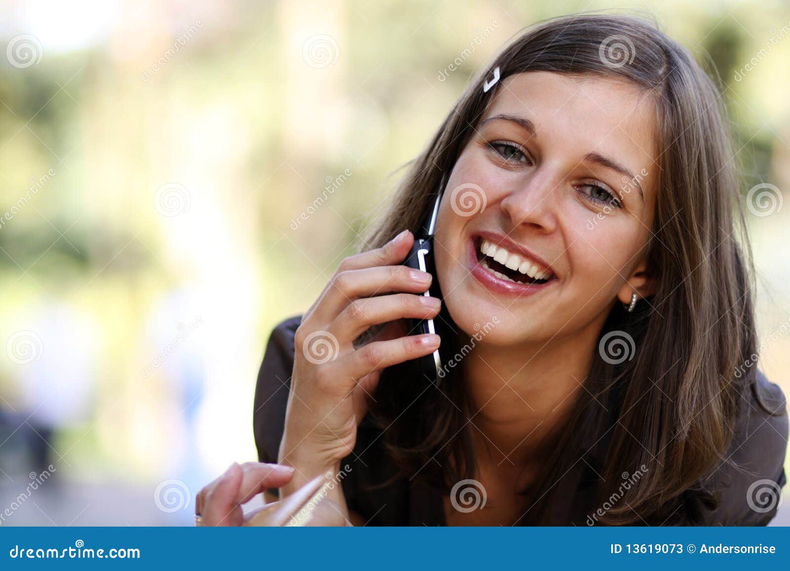 Lady Talking On Mobile Phone Stock Photos - Image: 13619073