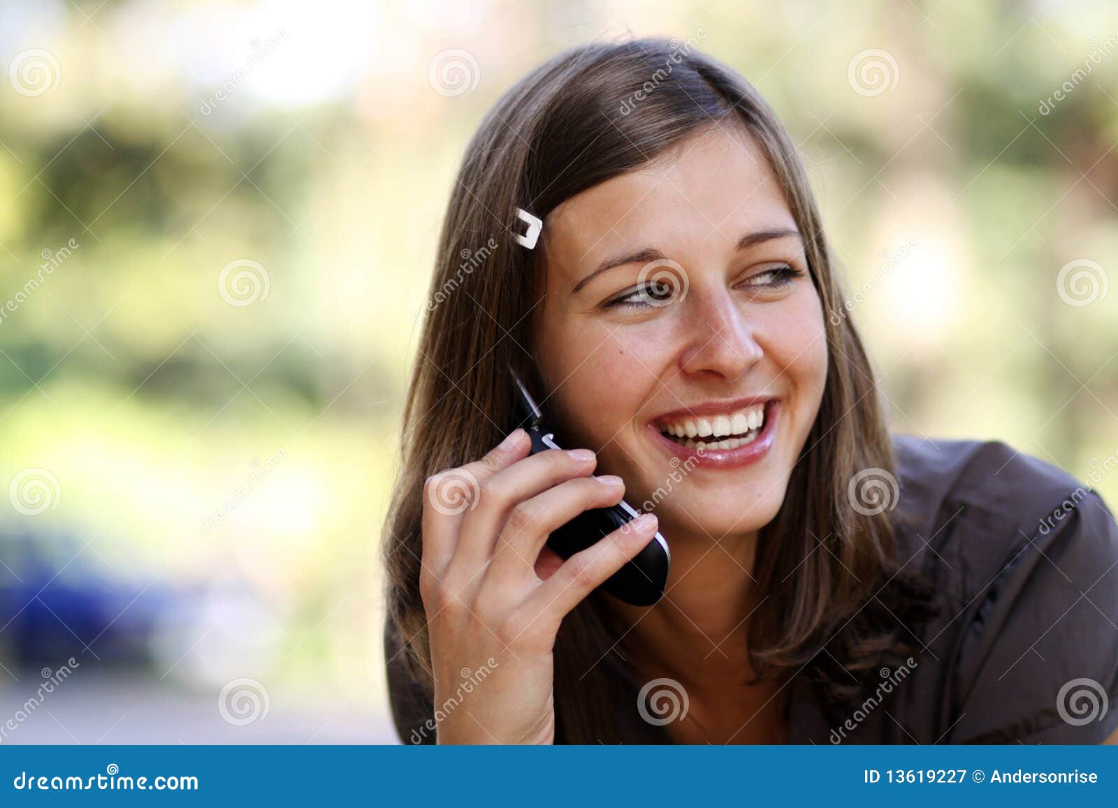 Lady Talking on Mobile Phone Stock Image - Image of communication ...