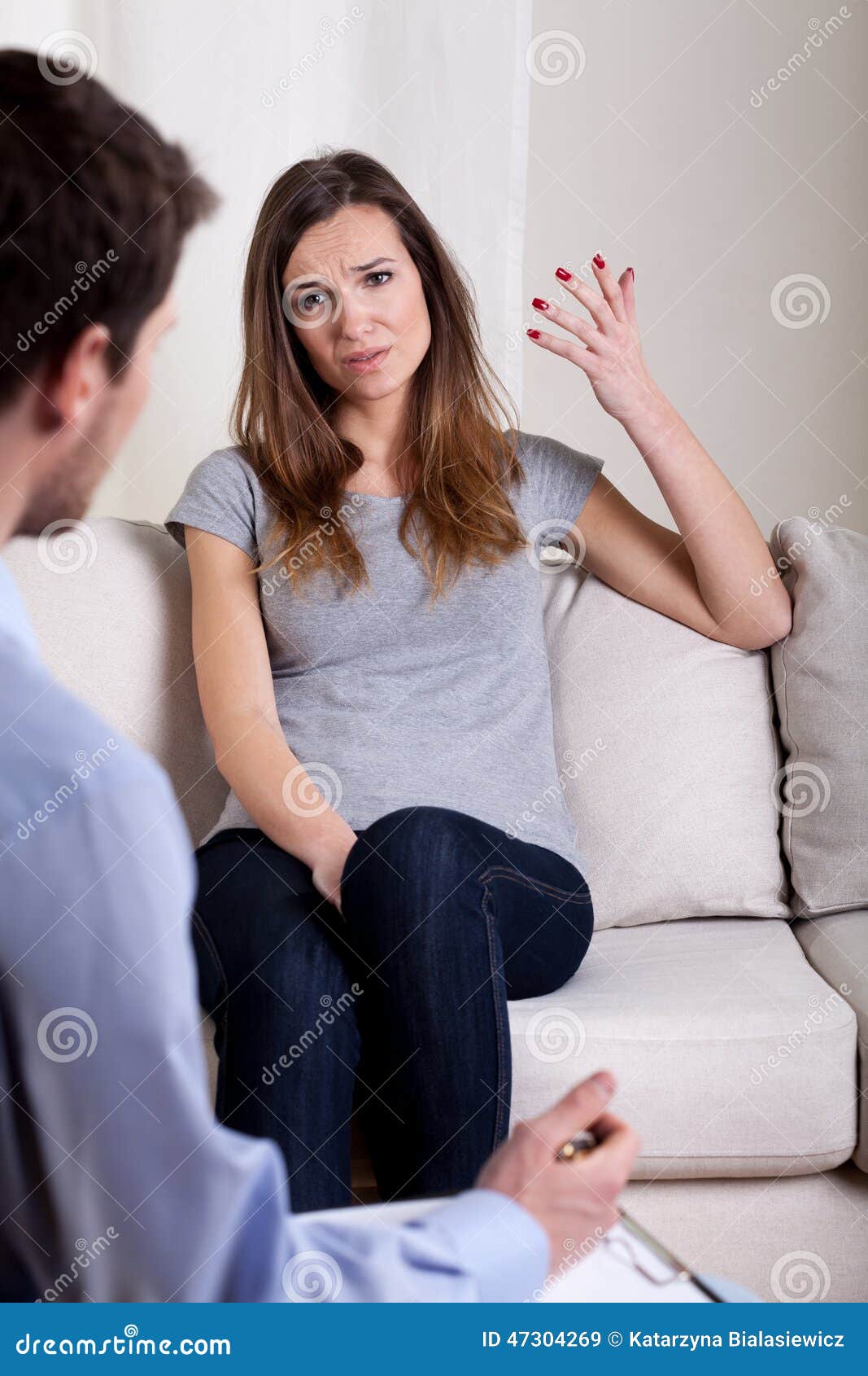 Lady Talking about Problems Stock Image - Image of health, meet: 47304269