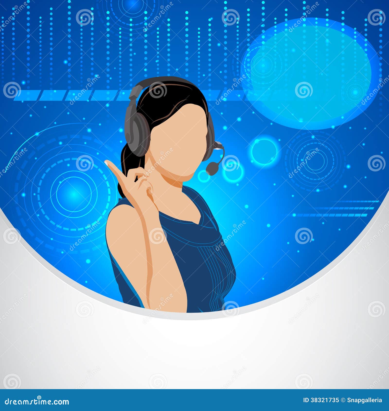 Telephone Operator Vector Illustration | CartoonDealer.com #20392300