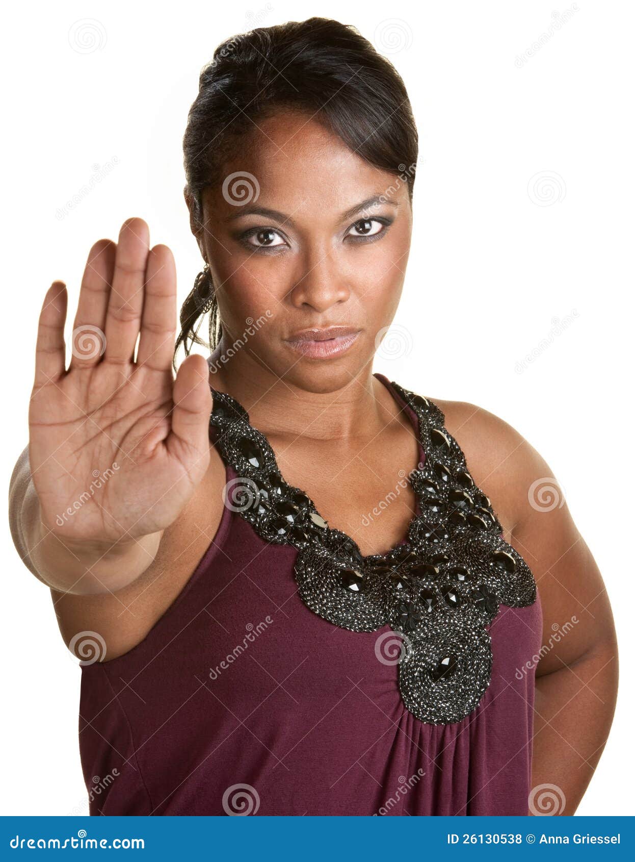 Lady Using Stop Gesture stock photo. Image of push, isolated - 26130538