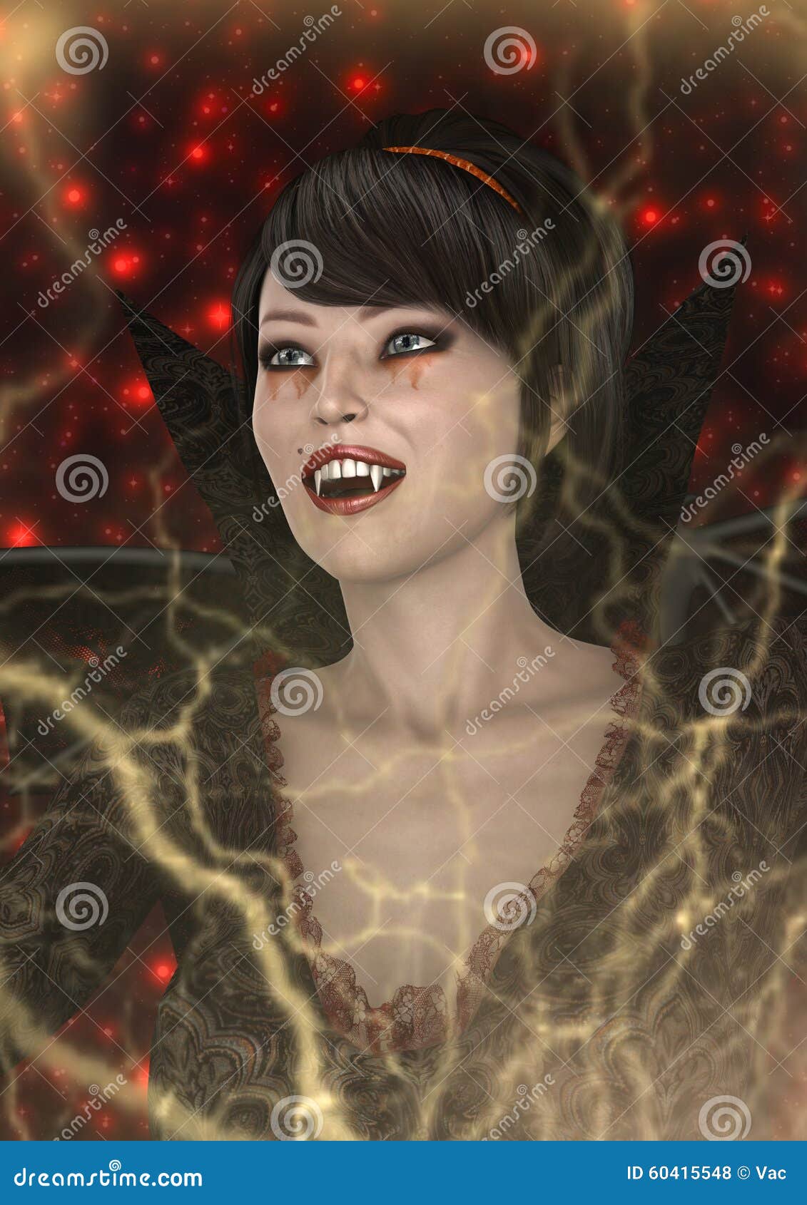 Lady Vamp stock illustration. Illustration of woman, wizard - 60415548