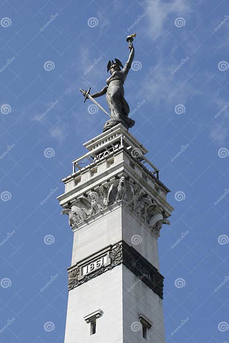 Lady Victory in Indianapolis Stock Image - Image of monument, artwork ...