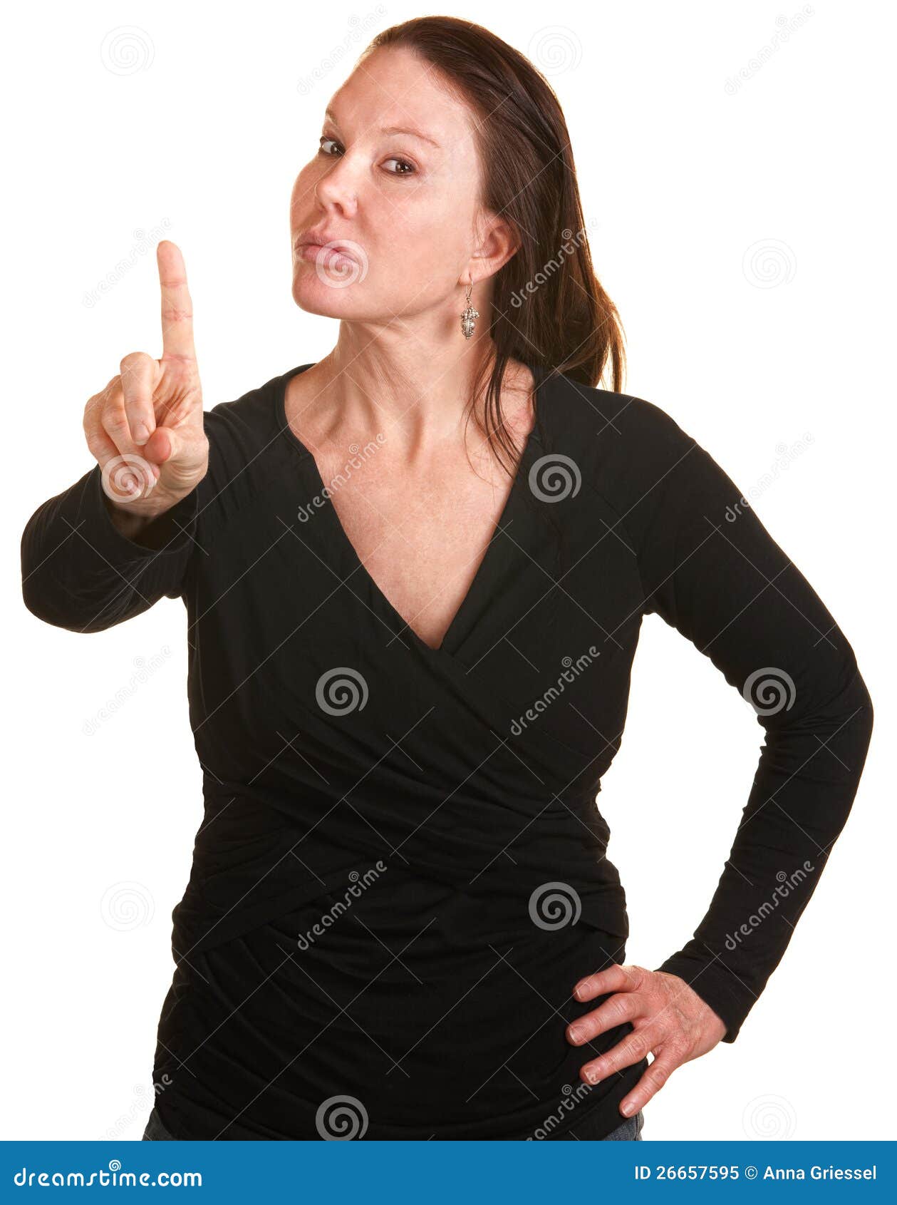 Lady Wagging Her Finger stock image. Image of deny, attitude - 26657595