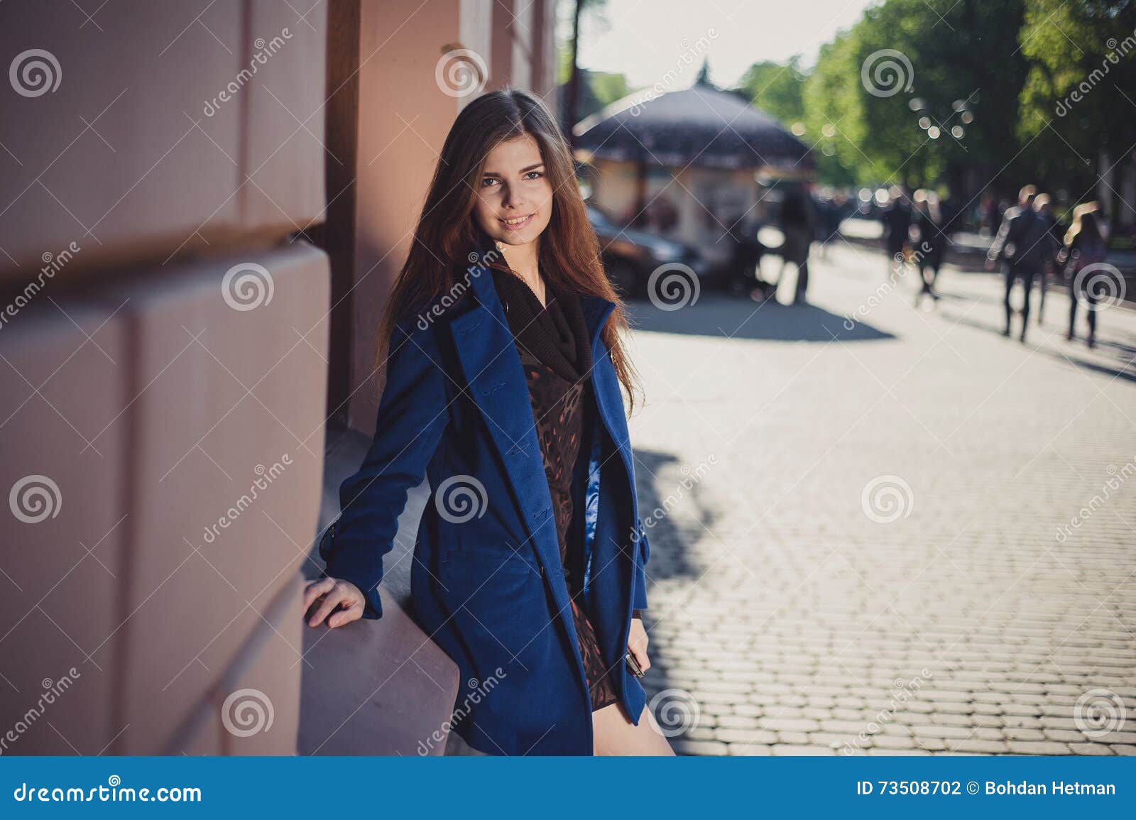 Lady for a walk stock photo. Image of dress, attractive - 73508702