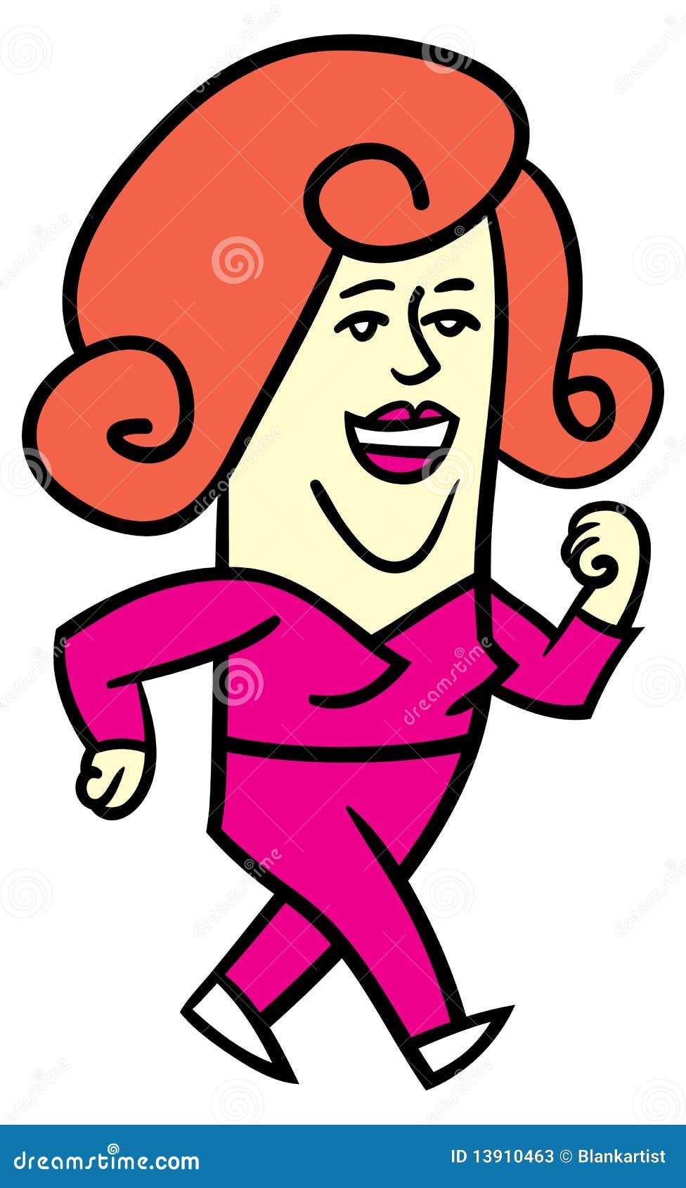 Lady walking stock vector. Illustration of girl, artwork - 13910463