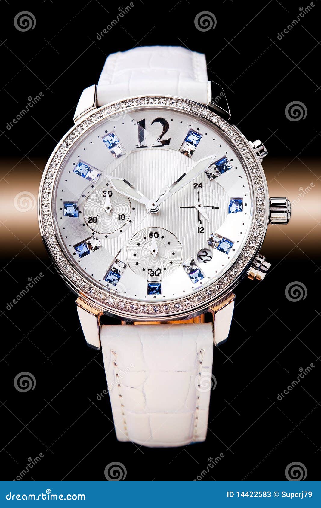 Lady watch stock image. Image of beautiful, fashion, crystal - 14422583