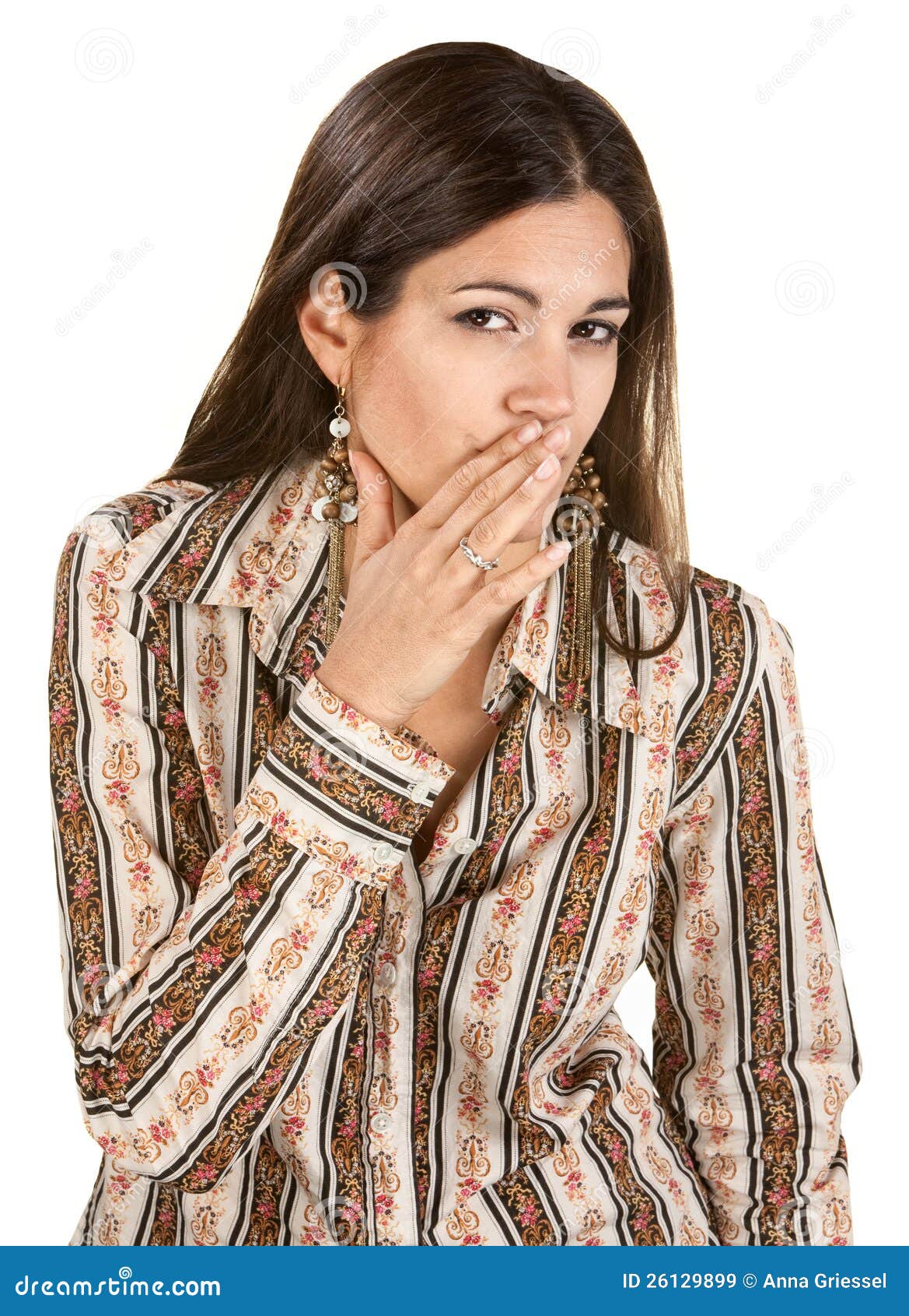 Lady Whispering stock image. Image of european, latino - 26129899