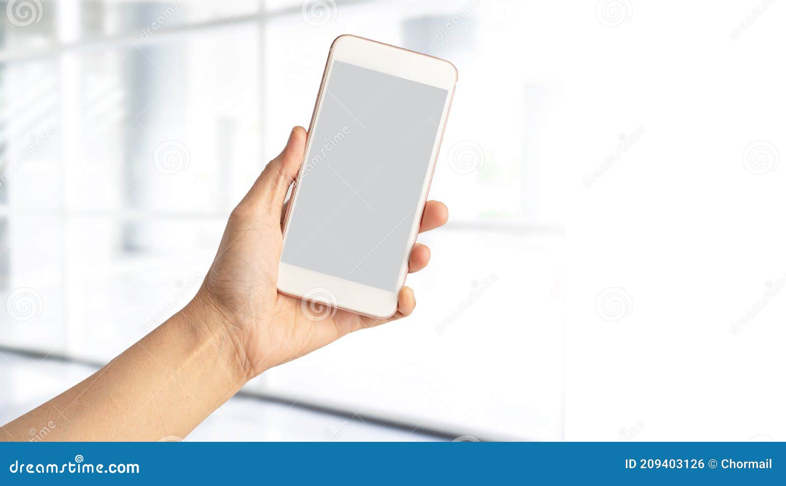 Lady Woman Hand Holding Mobile Phone with Copy Space Stock Photo ...