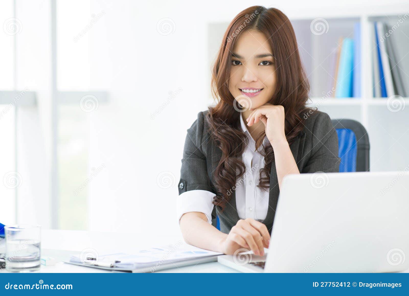 Lady at work stock photo. Image of computing, manager - 27752412