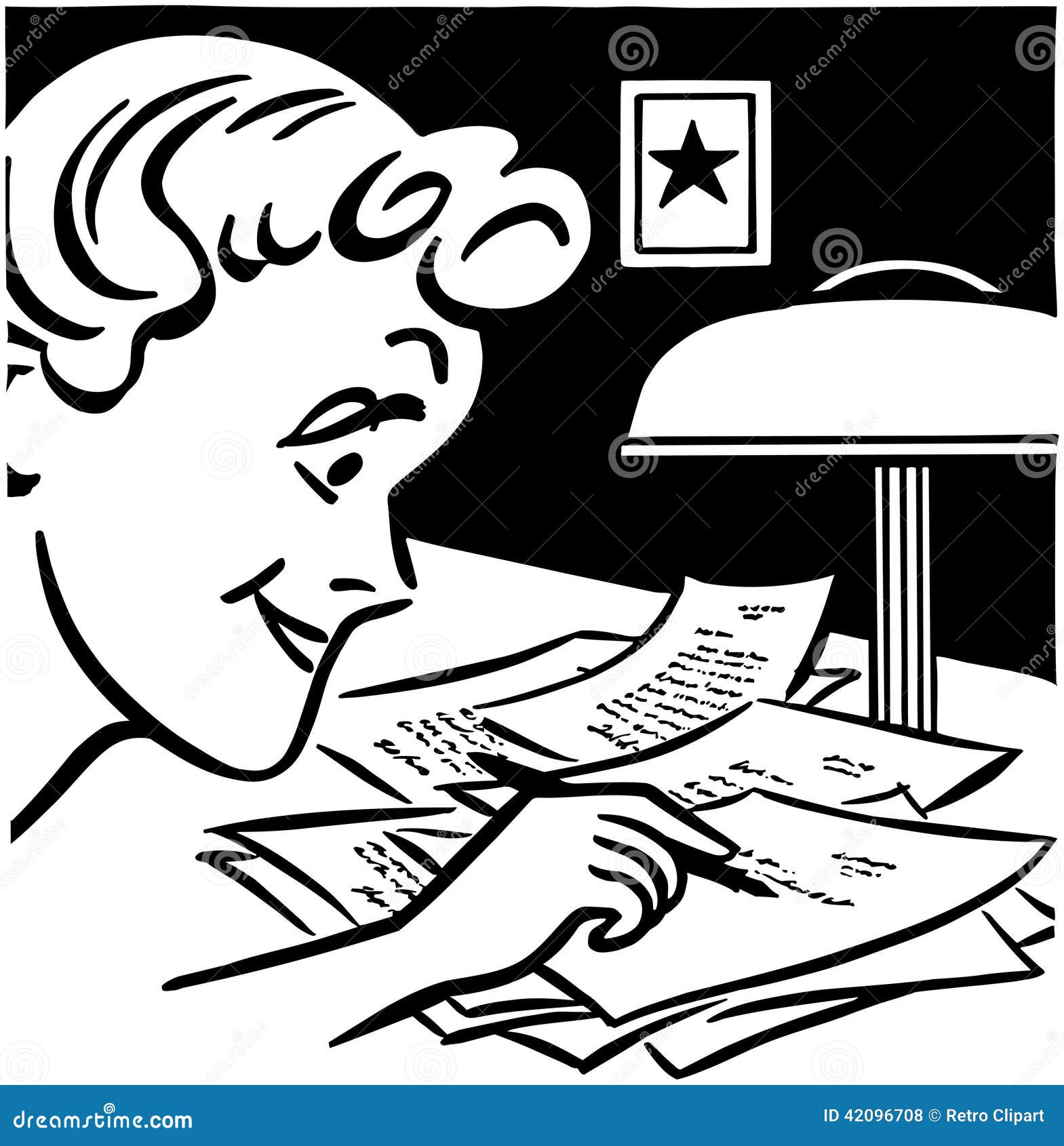 Lady Writing a Letter stock vector. Illustration of people - 42096708