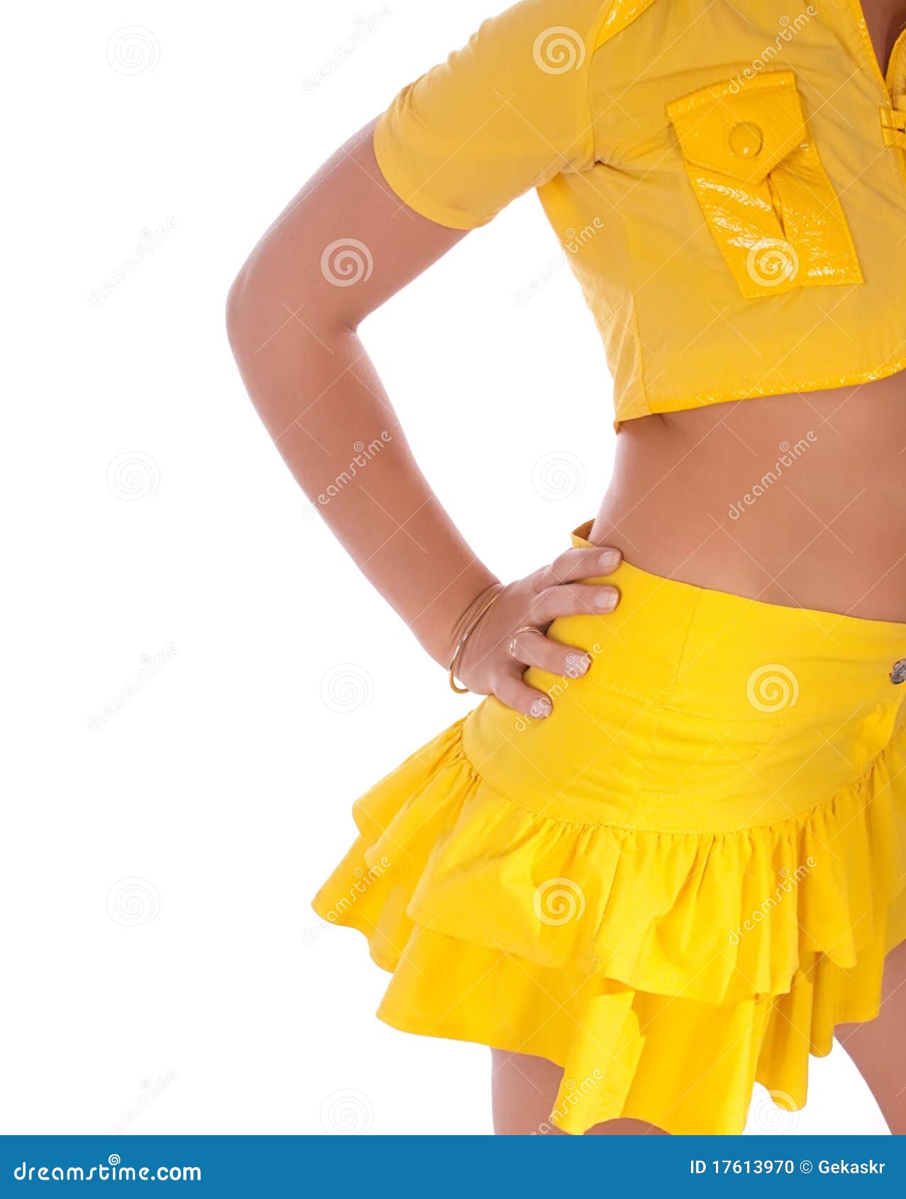 Lady in a yellow stock photo. Image of dance, gorgeous - 17613970
