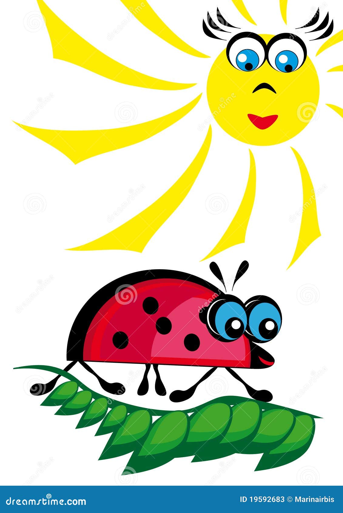 Ladybirds Clipart Sun