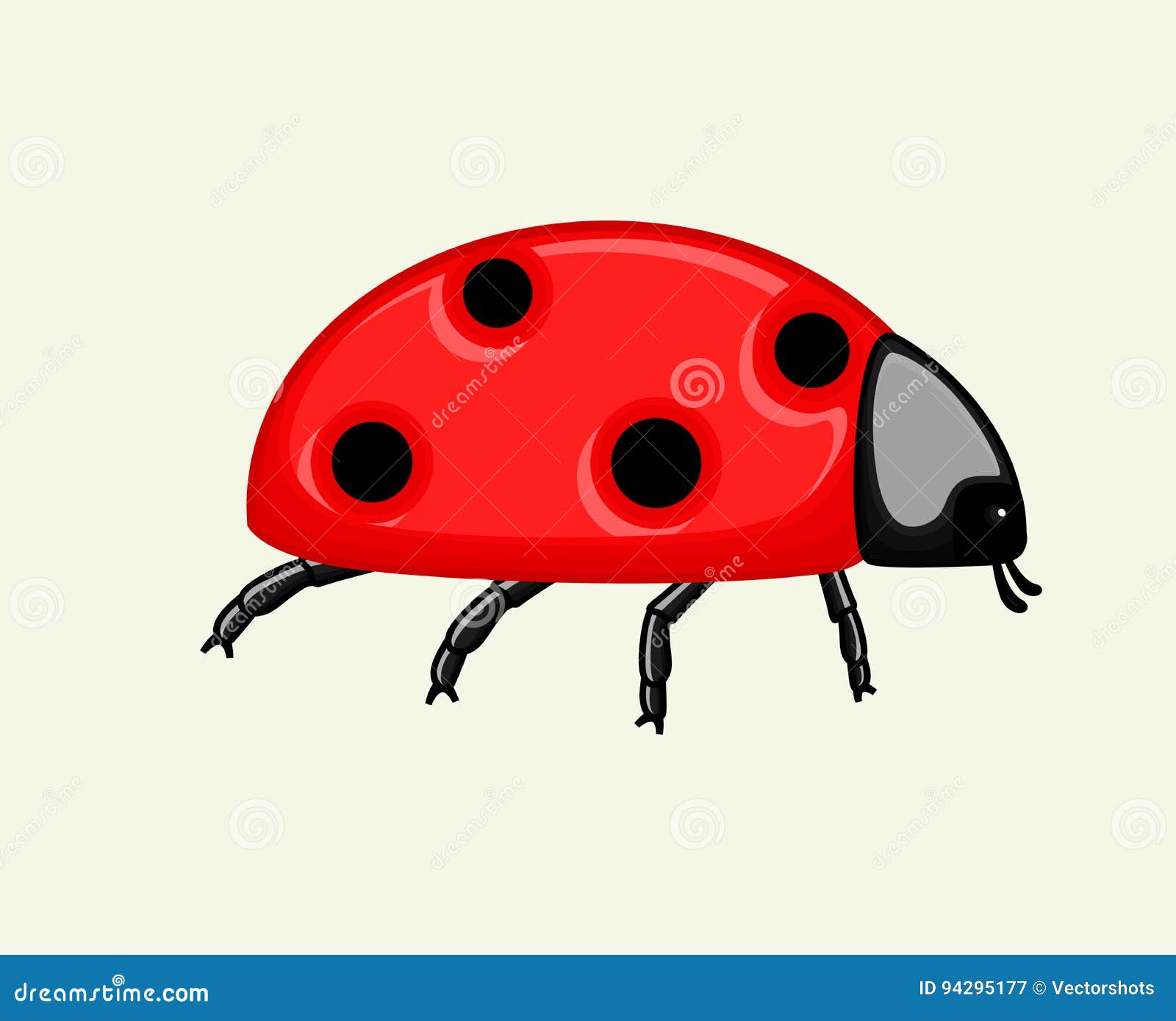 Ladybird Vector stock vector. Illustration of small, germ - 94295177