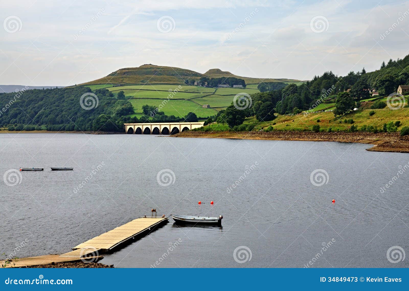 Ladybower Reservoir In Peak District National Park Royalty-Free Stock ...