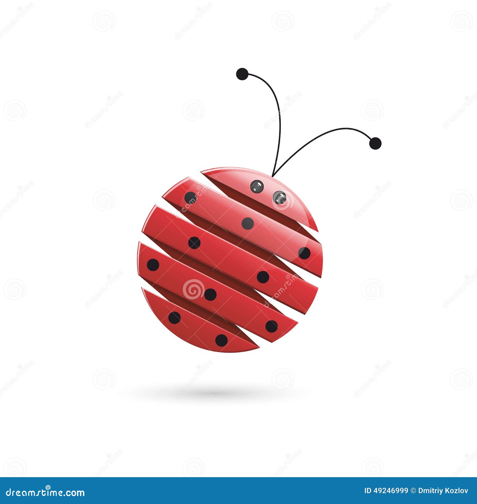 Ladybug stock vector. Illustration of fine, graceful - 49246999