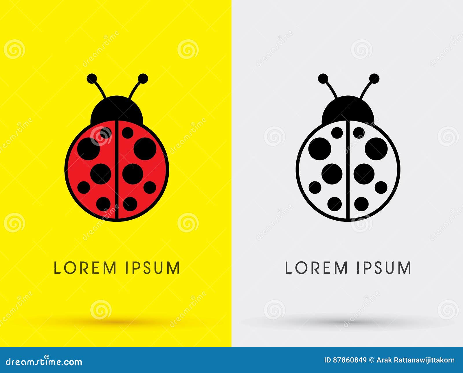 Ladybug, Red Beetle Vector Graphic. Isolated On White Background ...