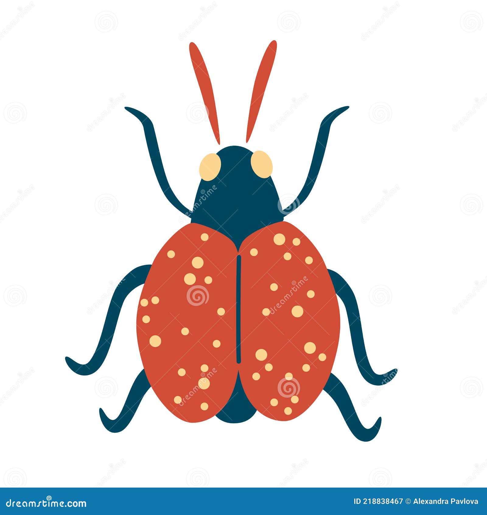 Cute Ladybird Vector Illustration | CartoonDealer.com #78039222