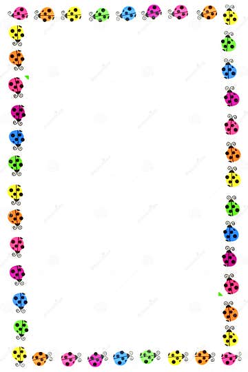 Ladybug borders stock illustration. Illustration of insects - 1248724