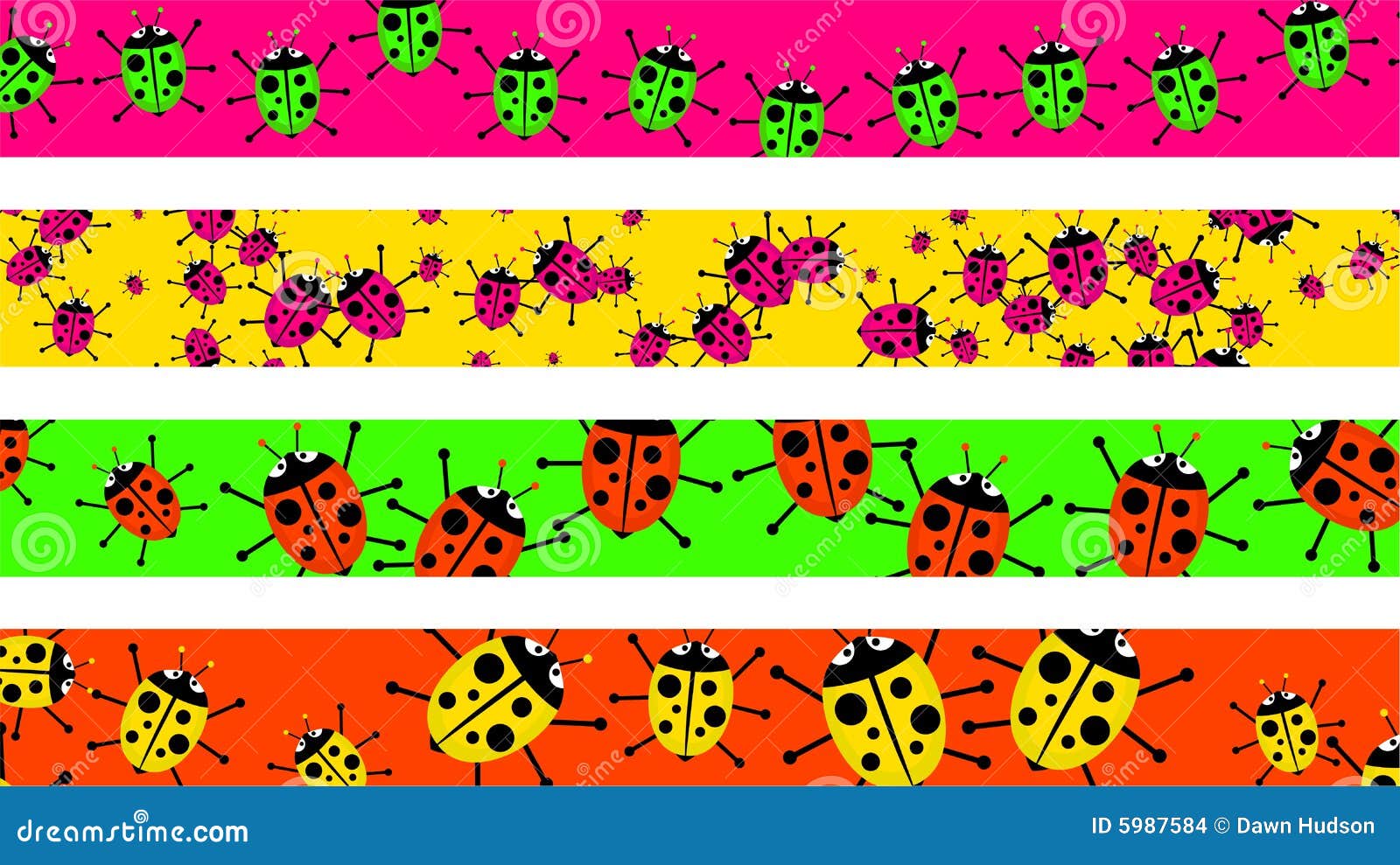 Ladybug Borders Stock Images - Image: 5987584