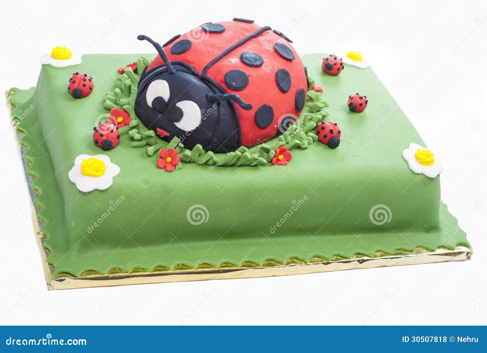 Ladybug birthday cake cake stock photo. Image of small - 30507818